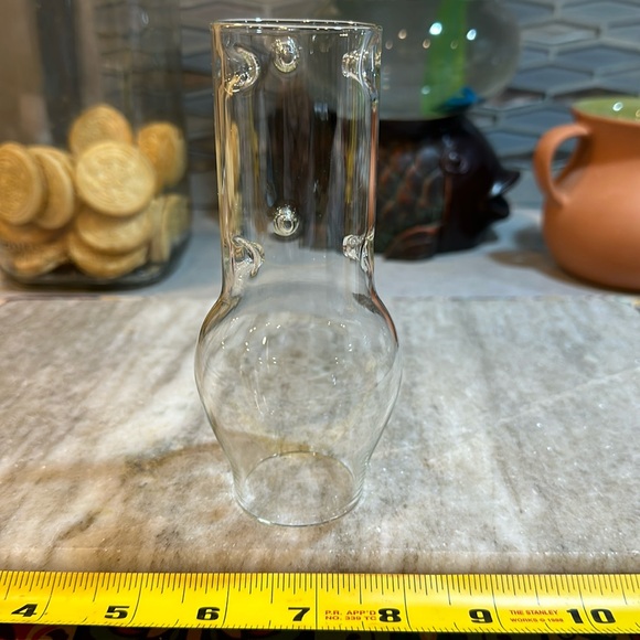 Accents | Small Vintage Clear Glass Knobby Oil Lamp Chimney Globe ...